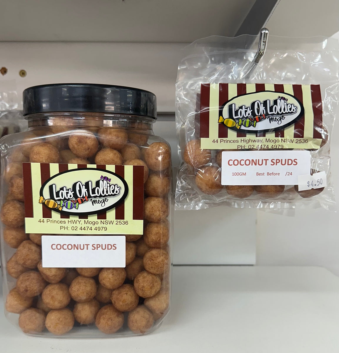 Coconut Spuds – Lots of Lollies Mogo