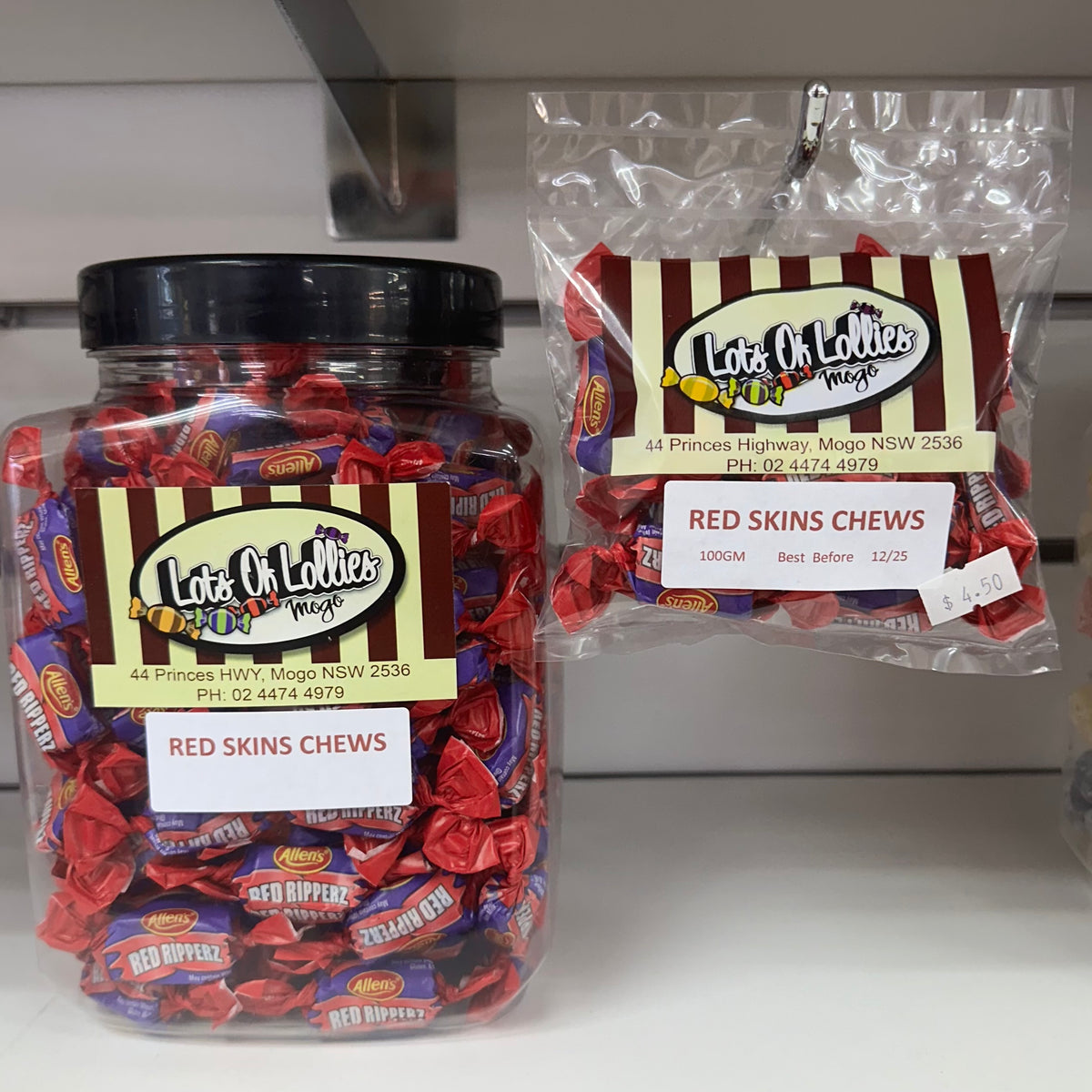 Red Skin Chews – Lots of Lollies Mogo